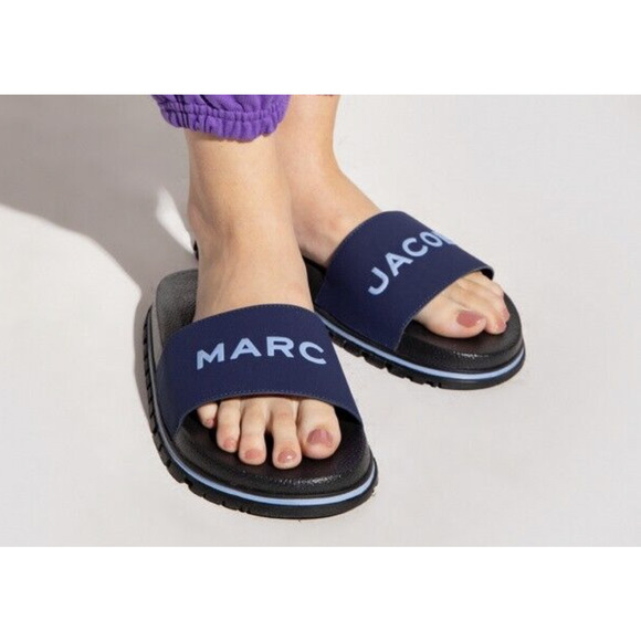 Marc Jacobs | Shoes | Marc Jacobs The Slide Navy Eu4 Us0 | Poshmark